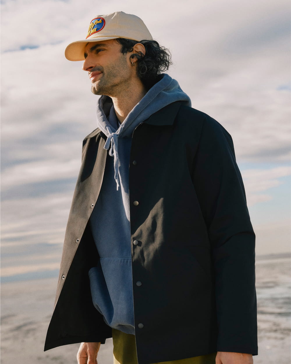 Men's Westerly Coach Jacket - Black | Vessi Footwear Canada 🇨🇦