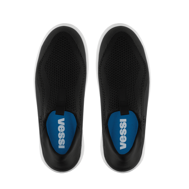 Men's Weekend Slip-On - Black/White – Vessi